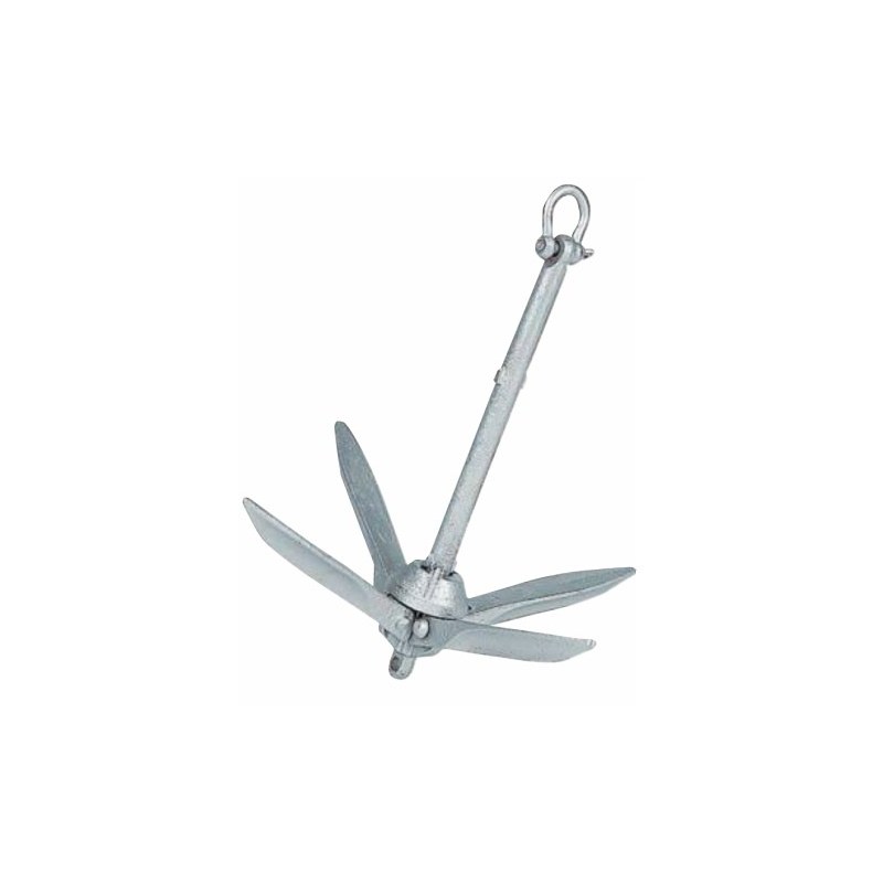 Folding grapnel with straight flukes plastimo