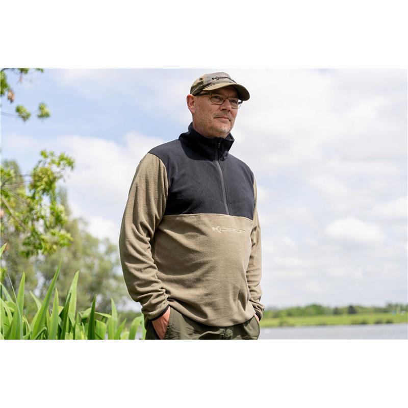 Forro polar hombre korum embossed microfleece - caqui