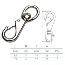 Mousqueton emerillon voile pike'n bass alliage aluminium