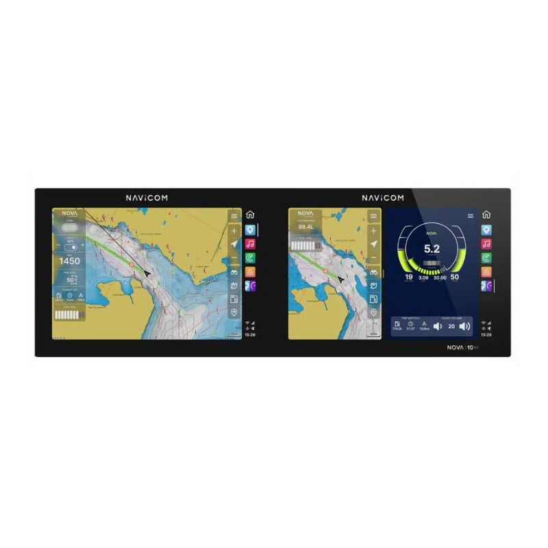 Pantalla gps multifunción de doble pantalla empotrable de 10" nova à ...