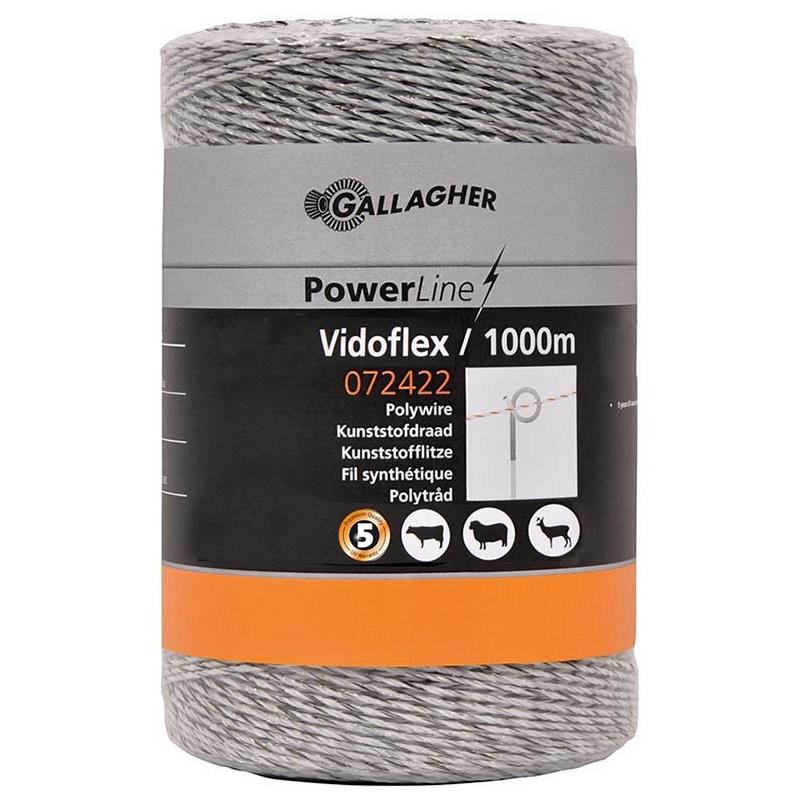 Vidoflex 6 blanc 1000 m gallagher powerline vidoflex 6